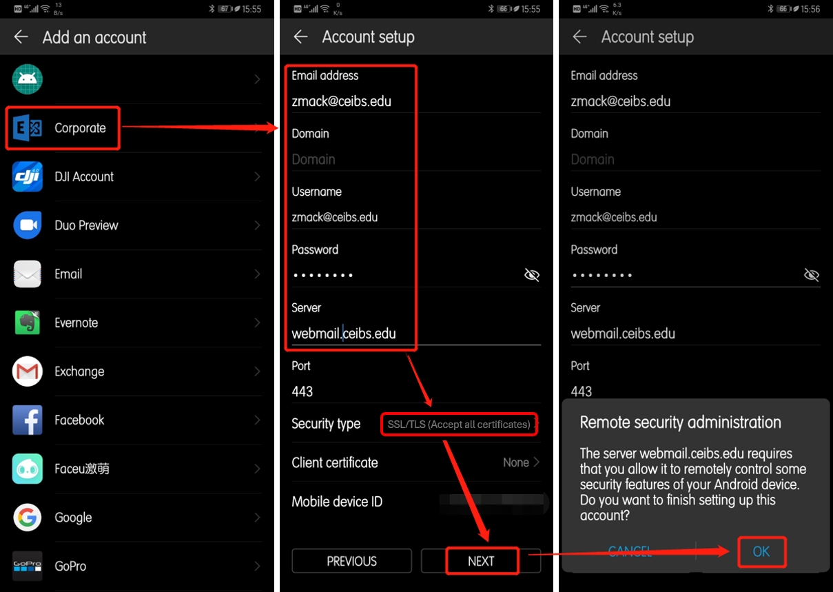 How to Setup CEIBS Mailbox for Mail on iOS & Android - EN